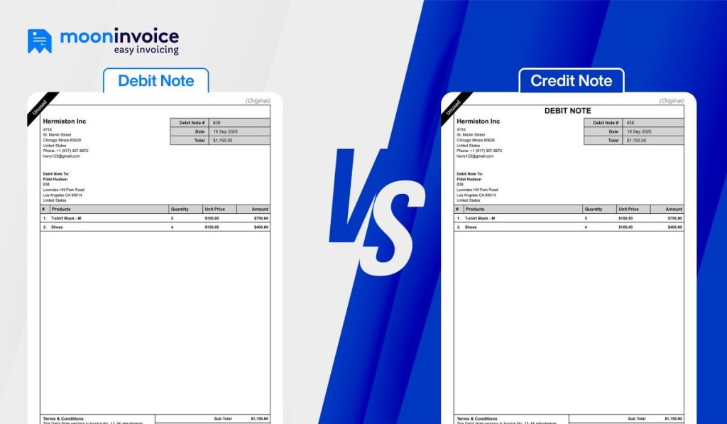 Debit Note vs Credit Note: Definition, Example & Differences