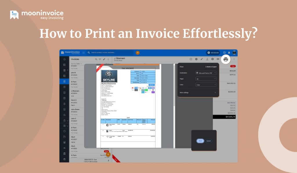 How To Print an Invoice? Invoice Printing Guide For You