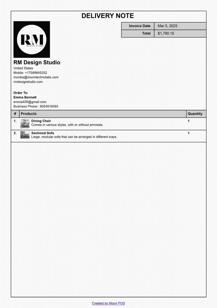 Delivery Note Format & Examples – A Complete Guide